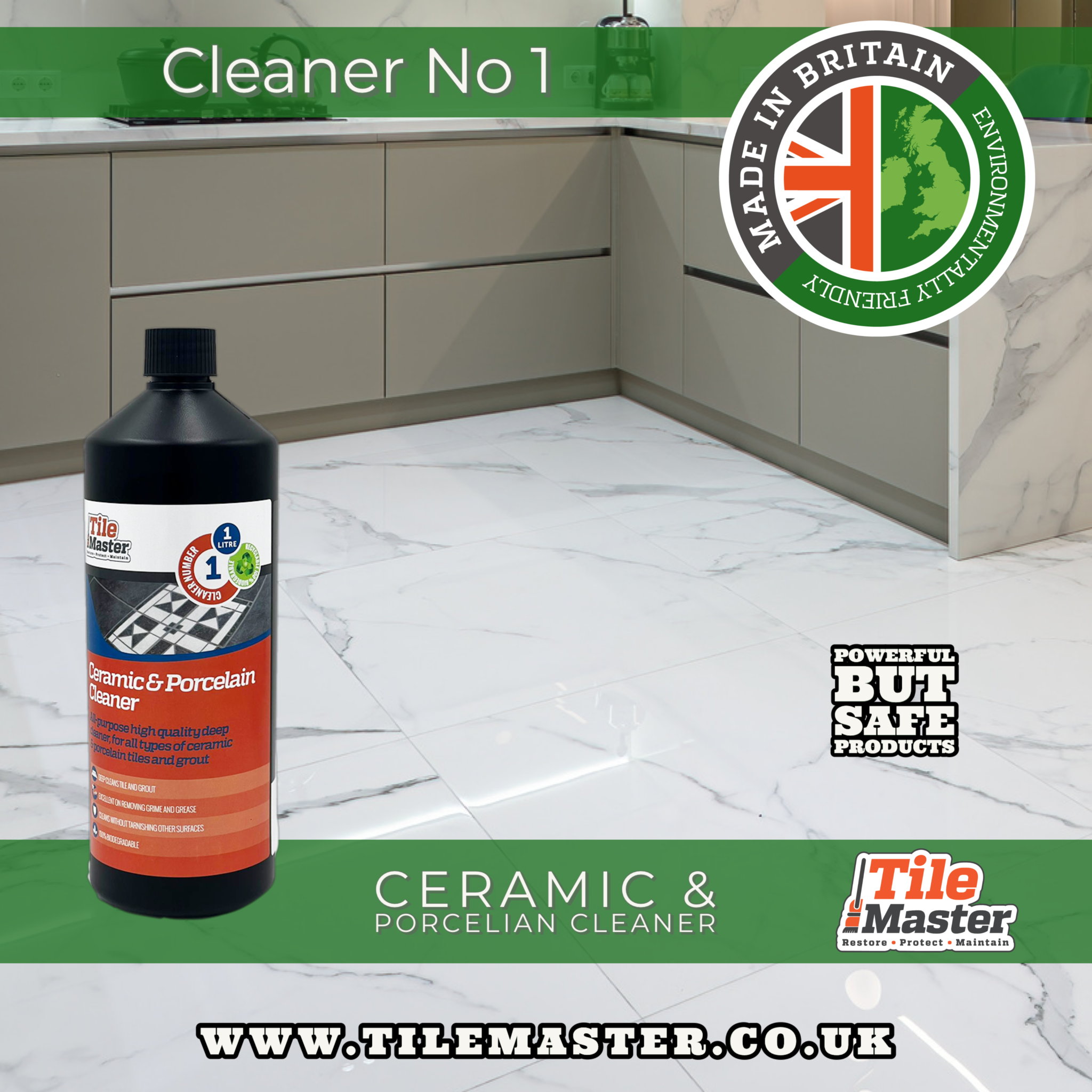 Buy Ceramic & Porcelain Tile Cleaner 1 Online | UK Store | The Tile Master